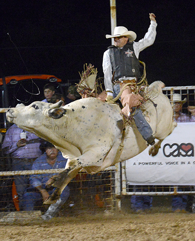 Wild rides at the Marble Falls Open/Pro Rodeo
